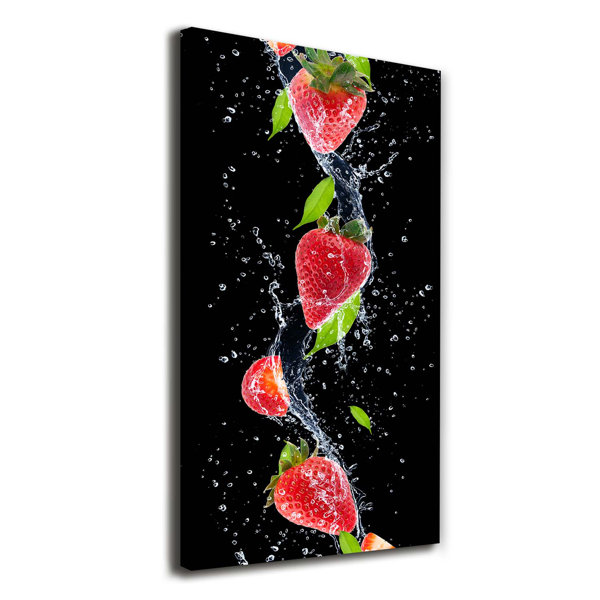 Brayden Studio Erdbeeren - Kunstdrucke auf Leinwand - Wrapped Canvas | Wayfair.de